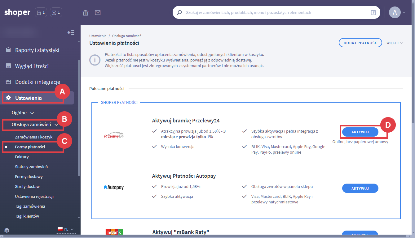 Przelewy24: Jak aktywować płatność w sklepie?